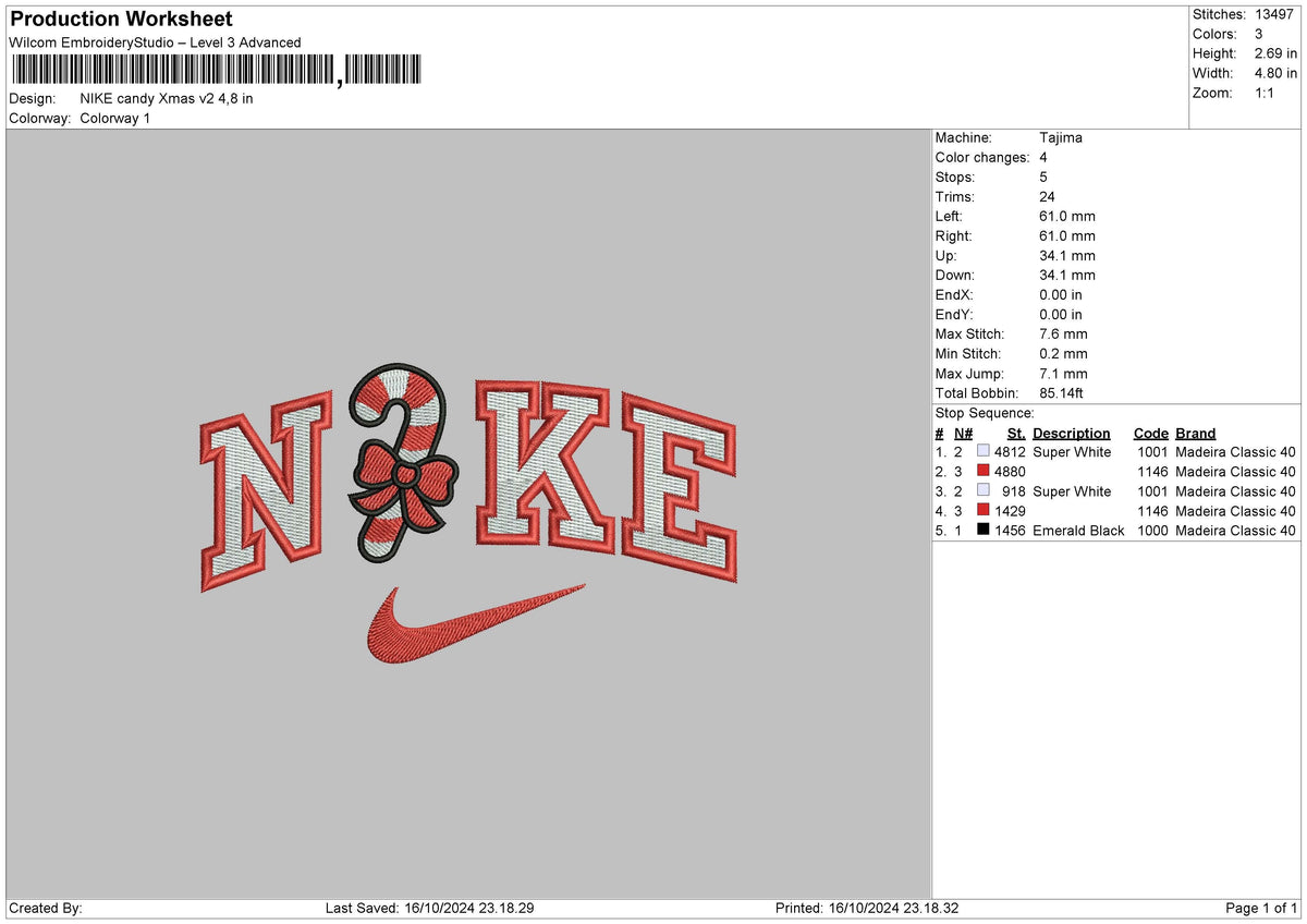 Nike Candy V2 Embroidery File 6 sizes – embrostudio