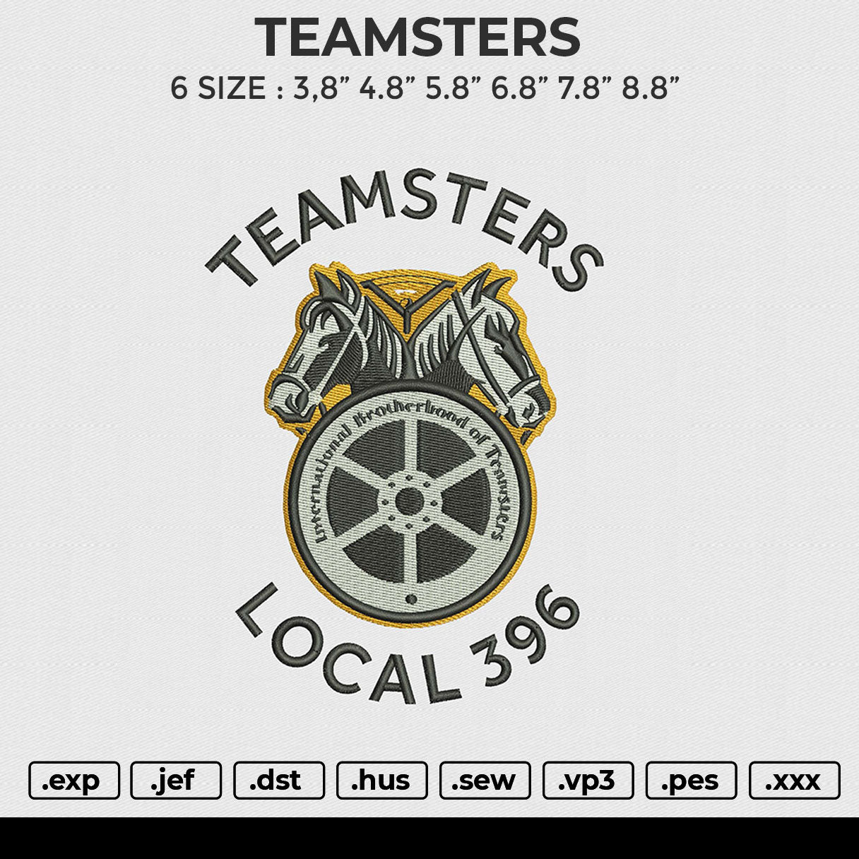 TEAMSTERS Embroidery File 6 sizes – embrostudio