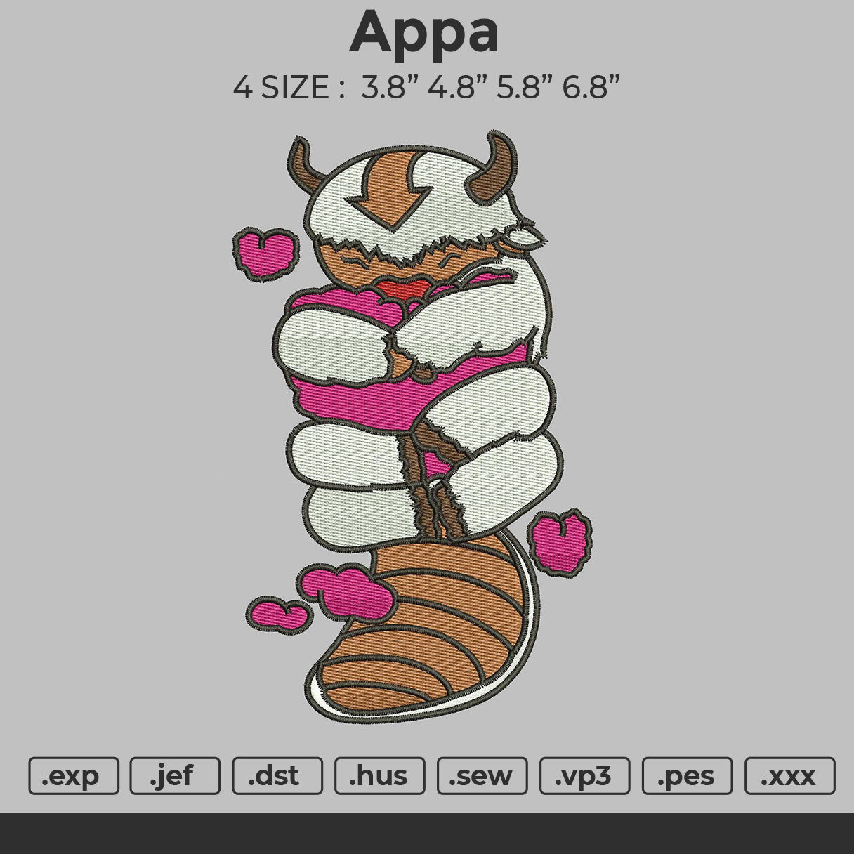 Appa Heart Embroidery – embrostudio