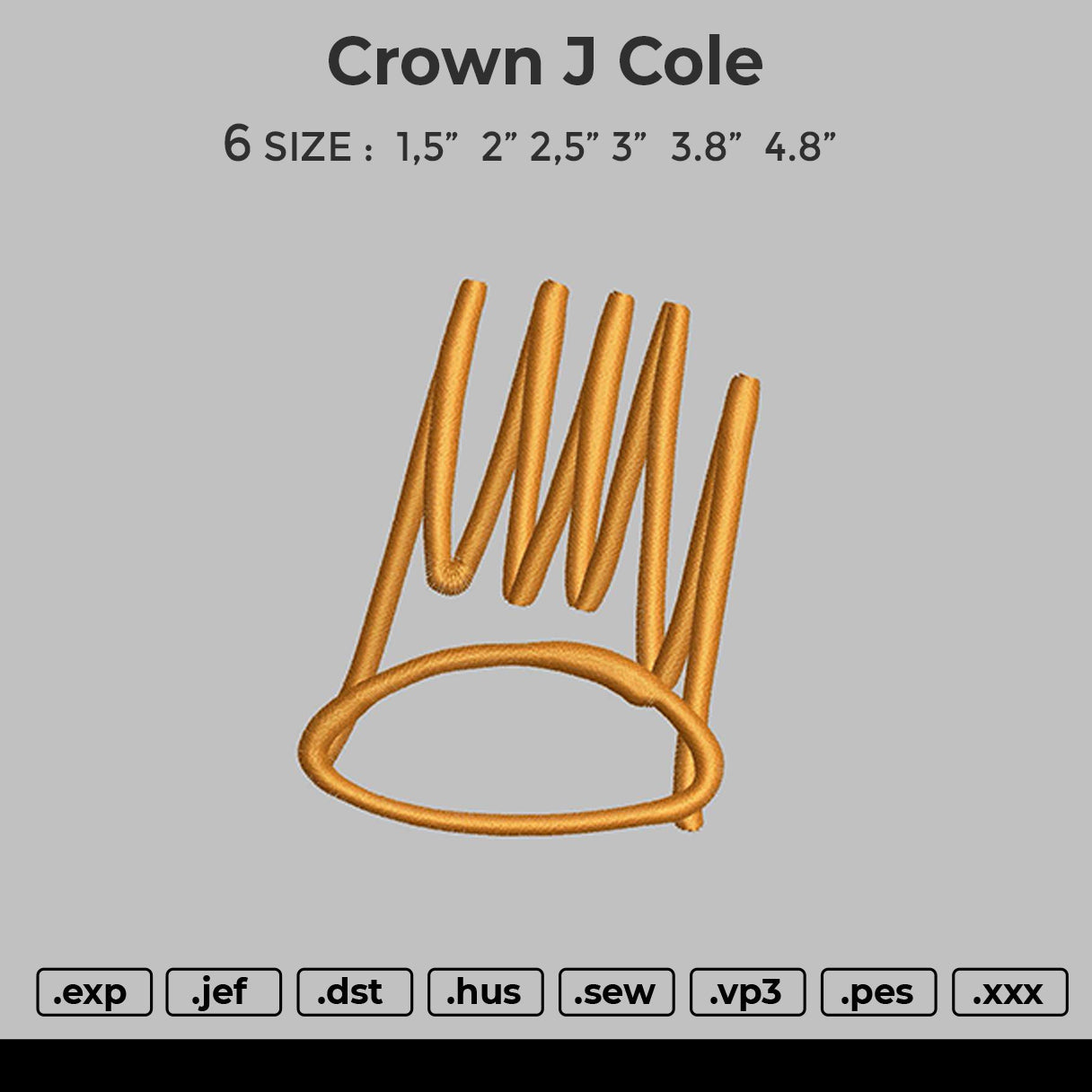 Crown J Cole Embroidery – embrostudio