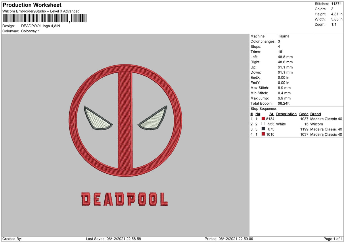 Deadpool Logo – embrostudio