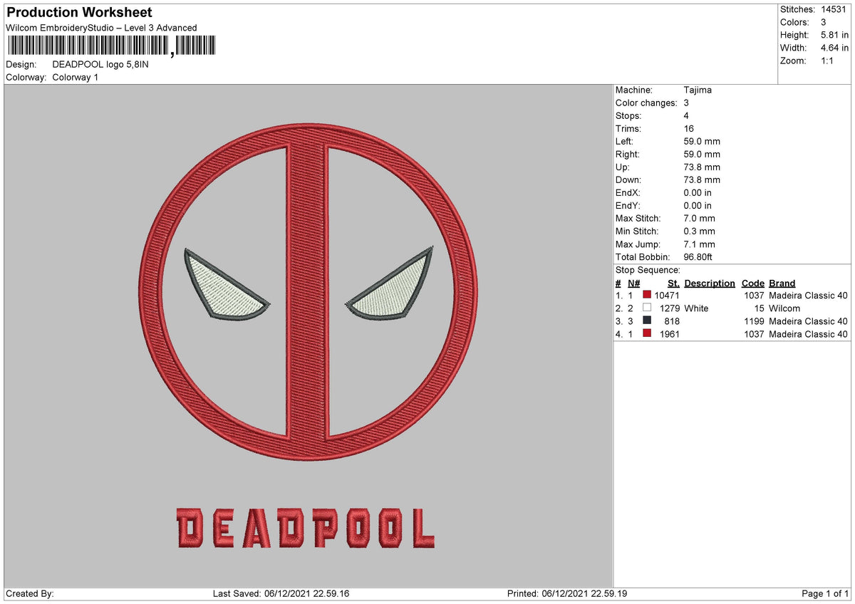 Deadpool Logo – embrostudio