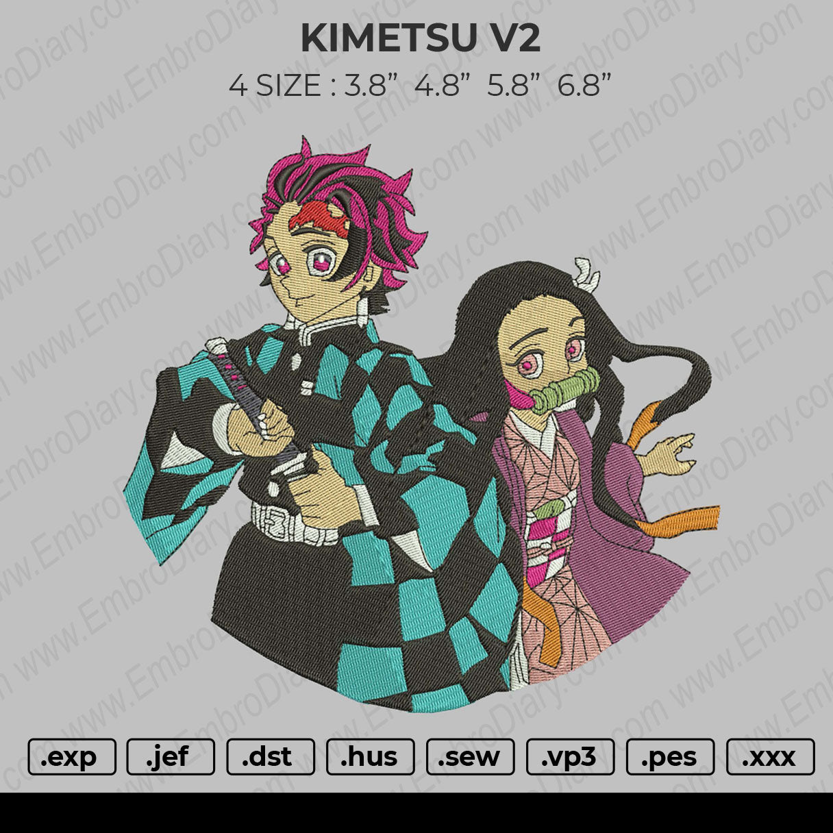 Kimetsu V2 Embroidery – embrostudio