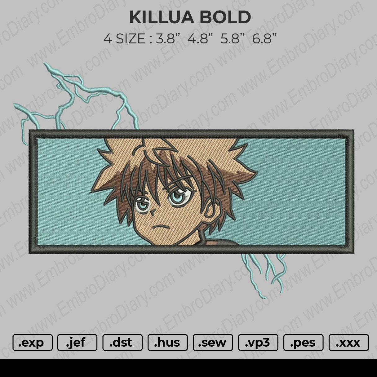 Killua Bold Embroidery – embrostudio
