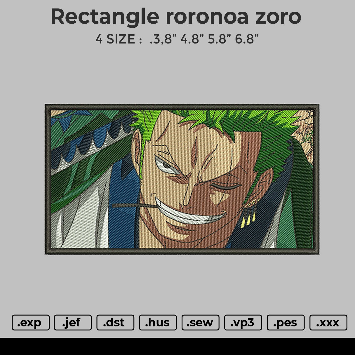 Rectangle Roronoa Zoro – embrostudio