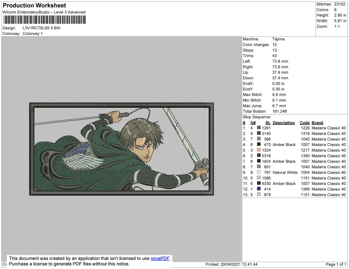 Levi Rectangle Embroidery – embrostudio