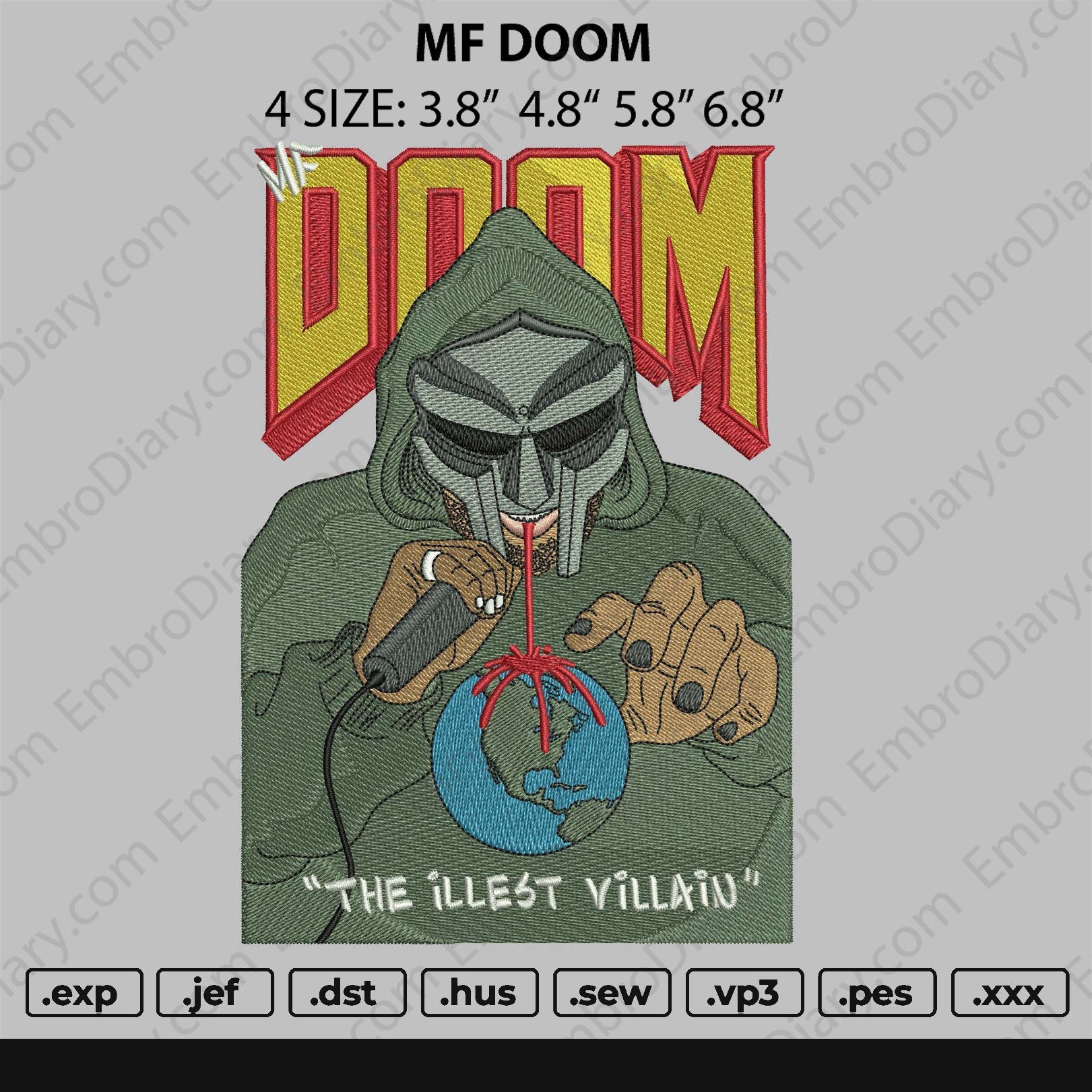 MF Doom Embroidery – embrostudio