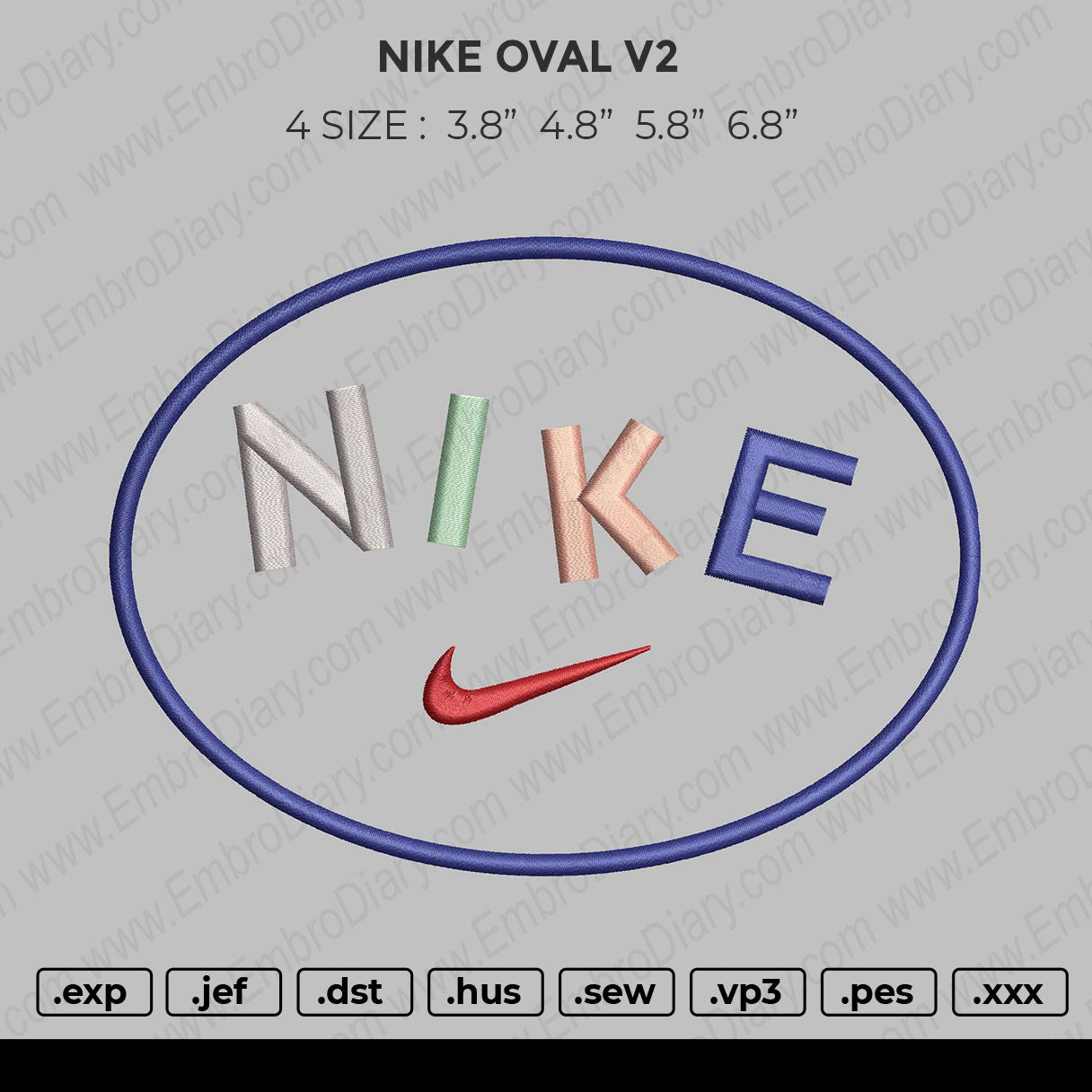 Nike Oval V2 Embroidery – embrostudio
