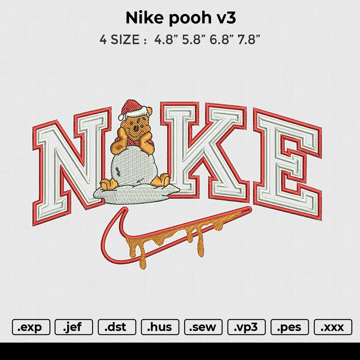 Nike pooh v3 Embroidery – embrostudio