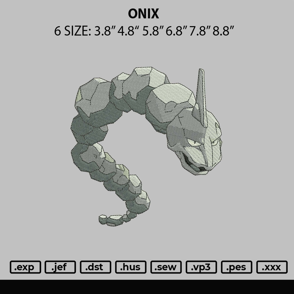 Onix Embroidery File 6 sizes – embrostudio