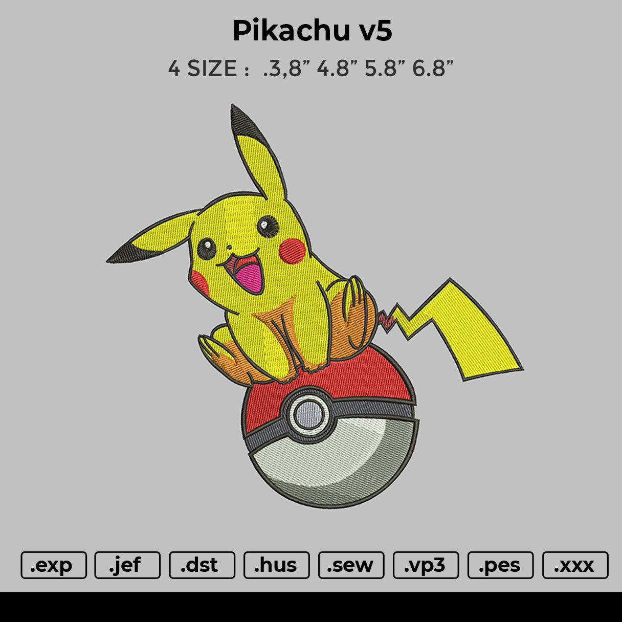 Pikachu V5 – embrostudio