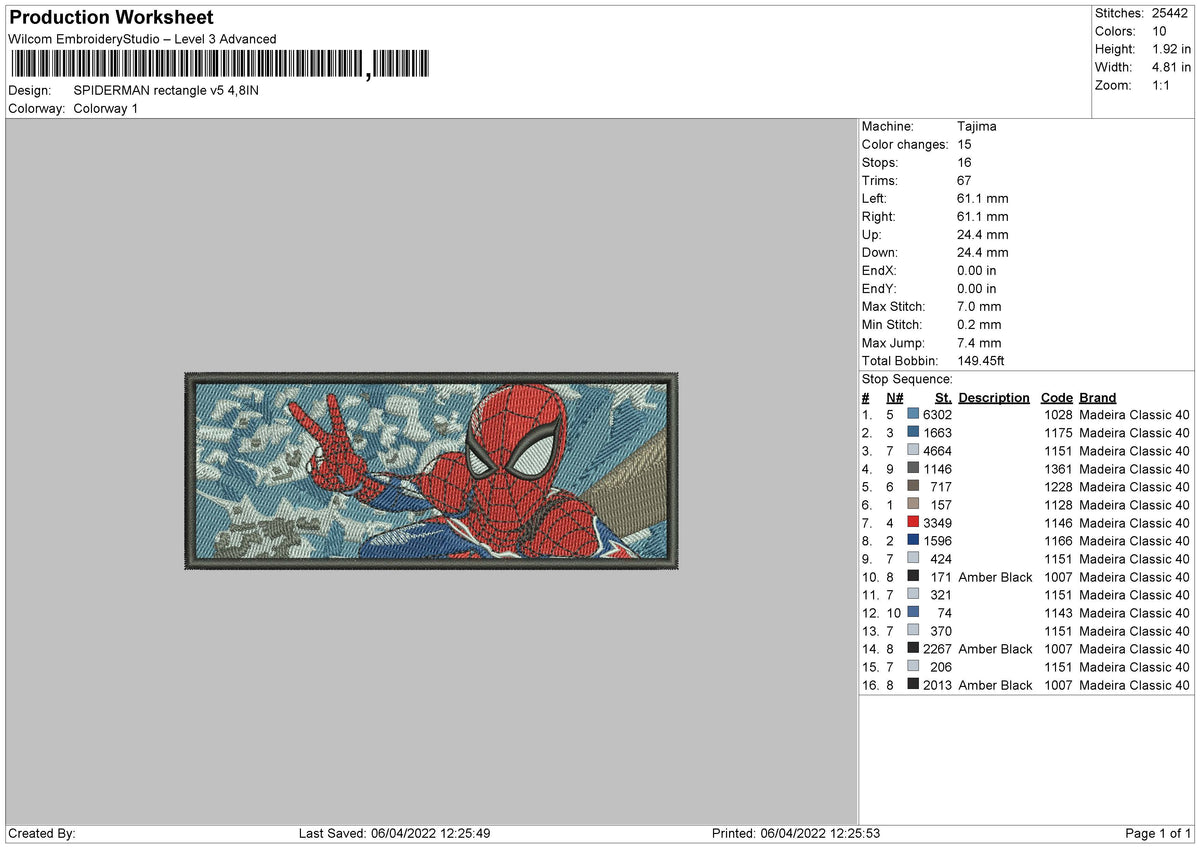 Spiderman Rectangle V5 – embrostudio