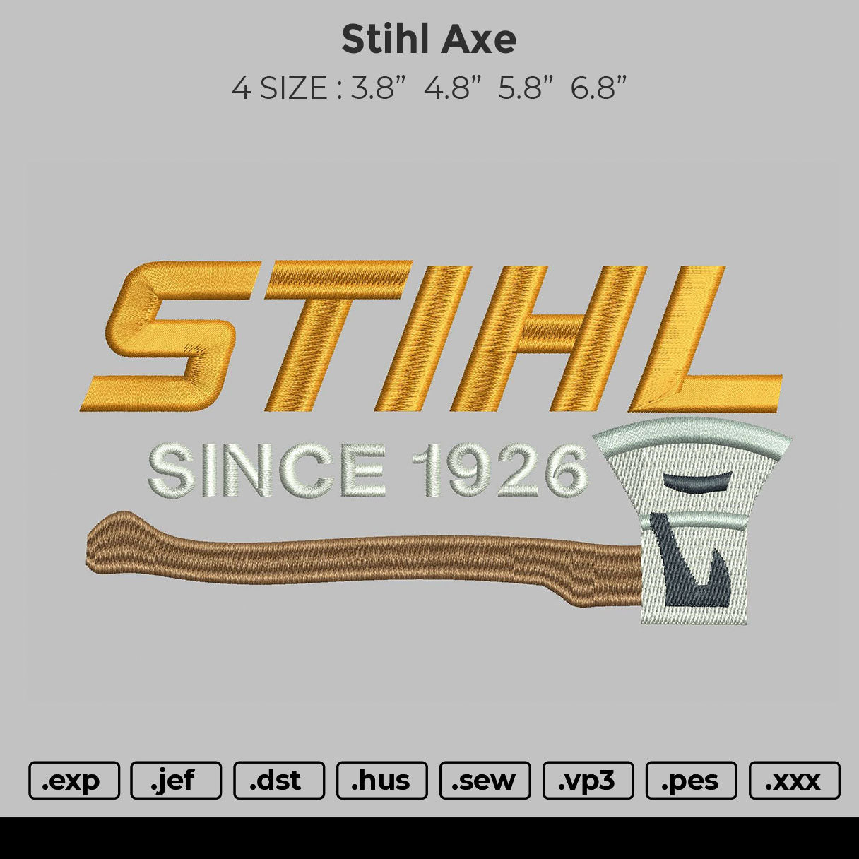 Stihl Axe Embroidery – embrostudio