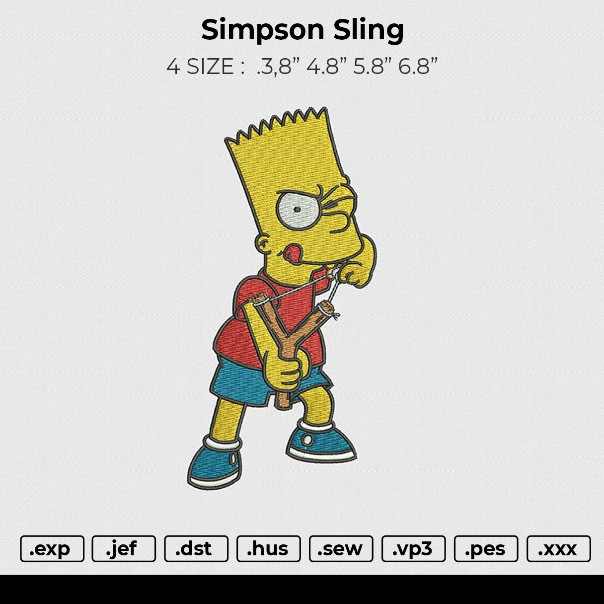 Simpson Sling Embroidery – embrostudio