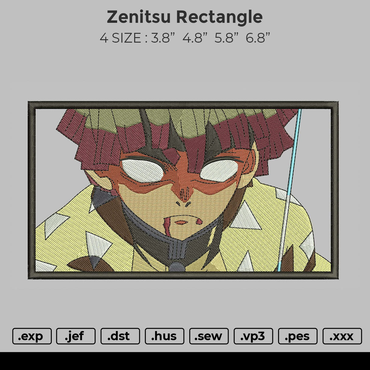 Zenitsu Rectangle Embroidery – embrostudio