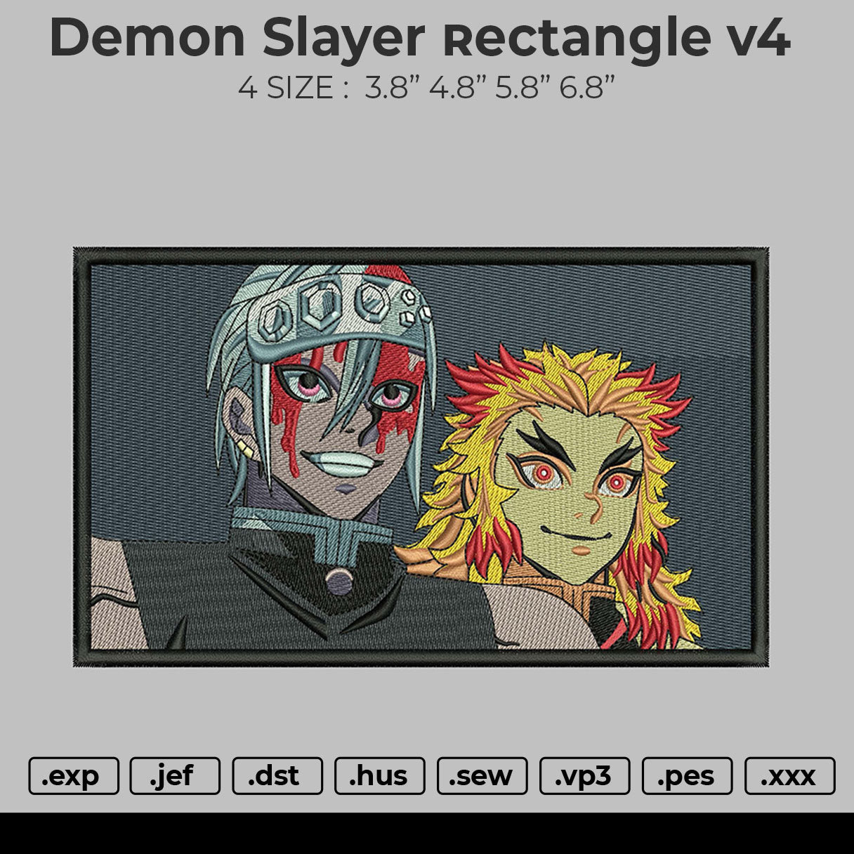 Demon Slayer Rectangle v4 – embrostudio