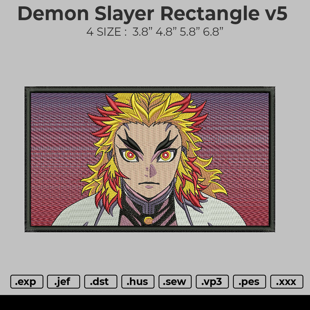 Demon Slayer Rectangle V5 – embrostudio