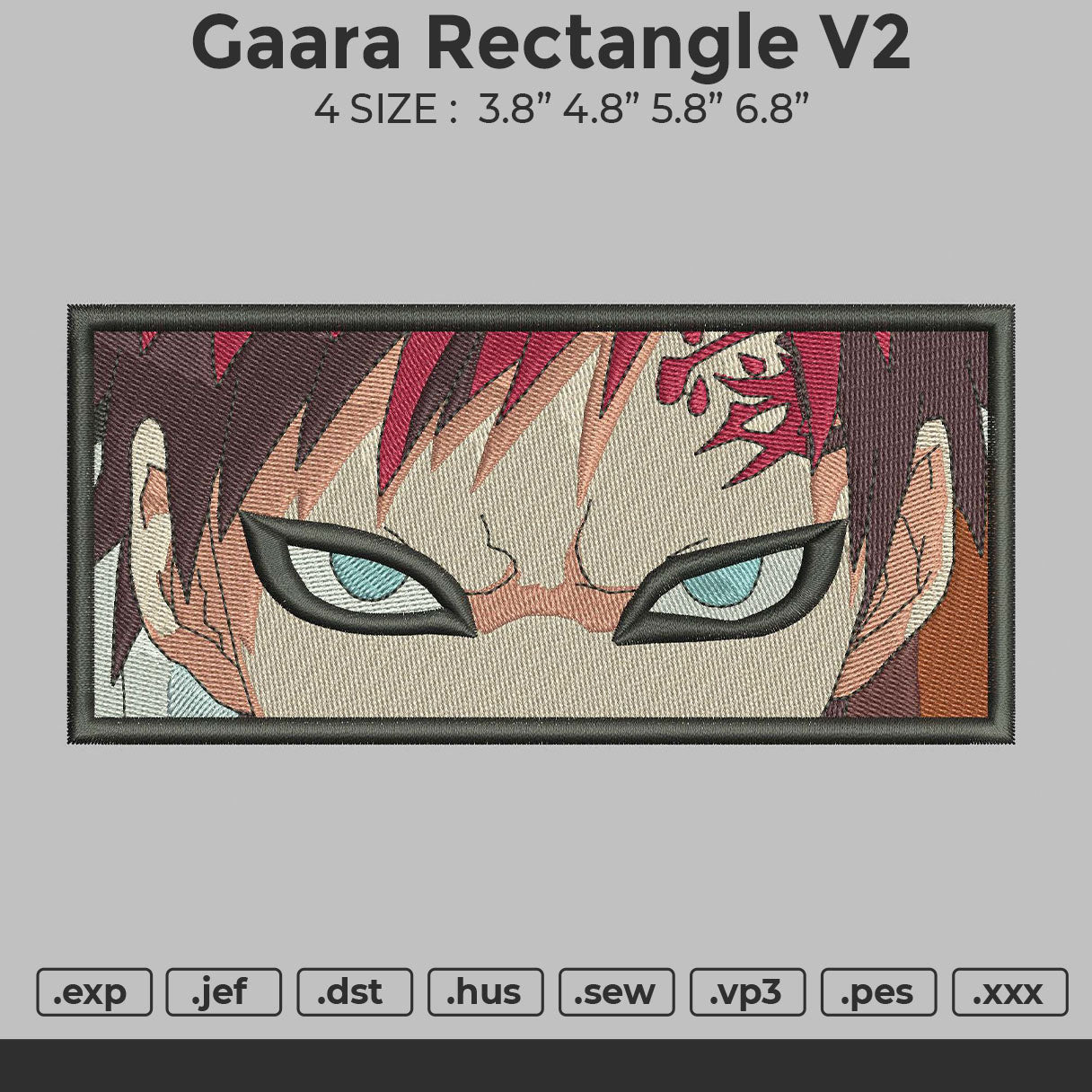 Gaara Rectangle V2 Embroidery – embrostudio