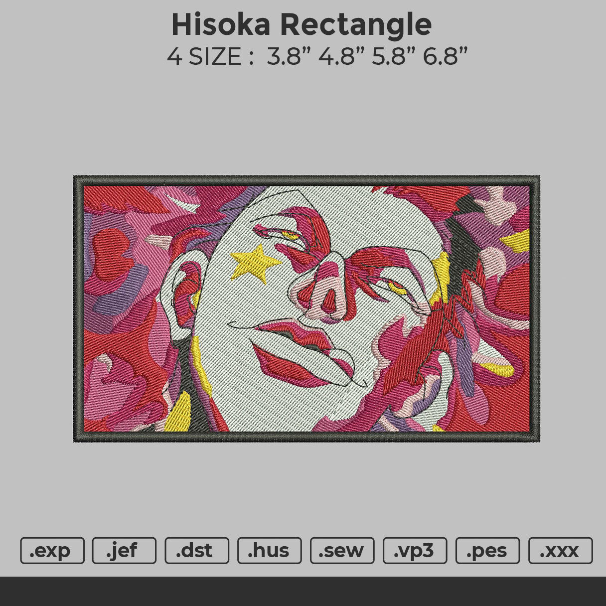 Hisoka Rectangle Embroidery – embrostudio