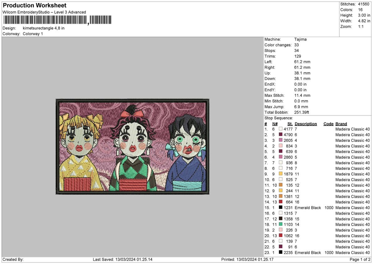 Kimetsurectangle Embroidery File 6 sizes – embrostudio