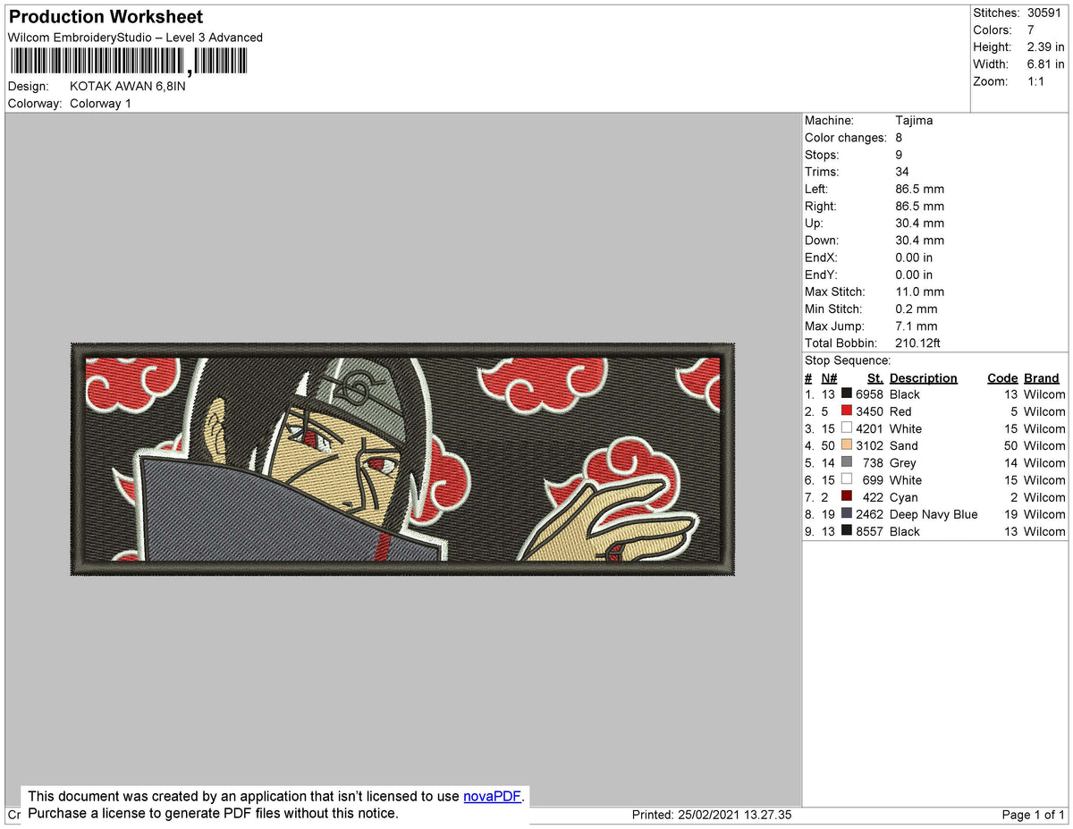 Itachi Rectangle 02 Embroidery – embrostudio