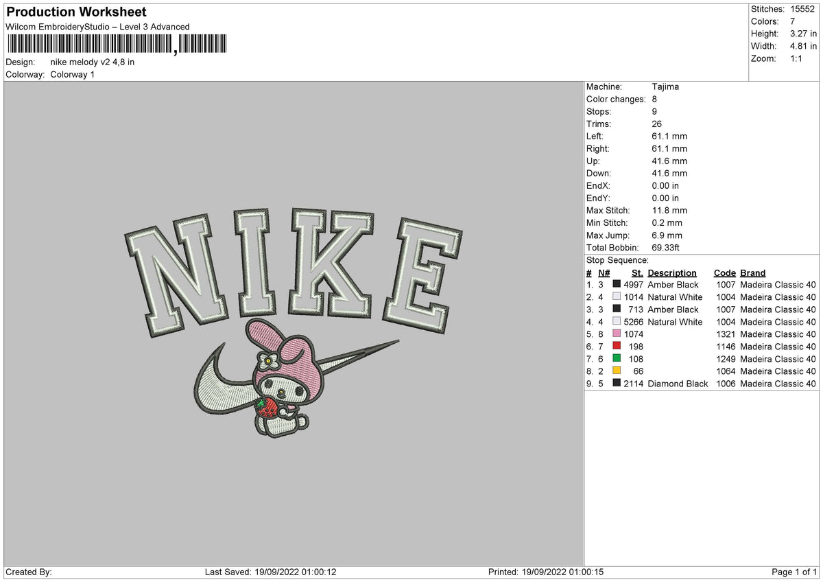 Nike Melody v3 – embrostudio