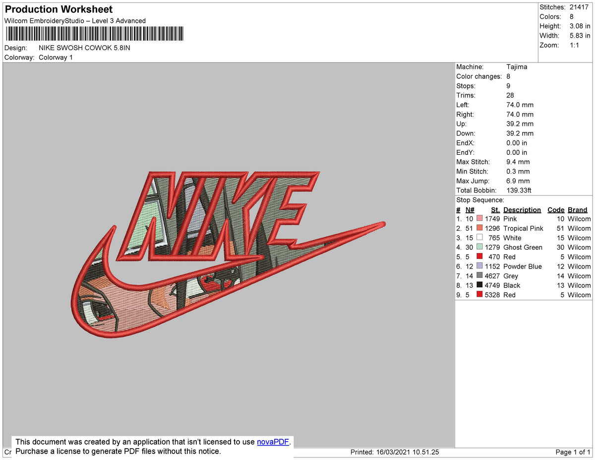 Nike Itachi Embroidery – embrostudio