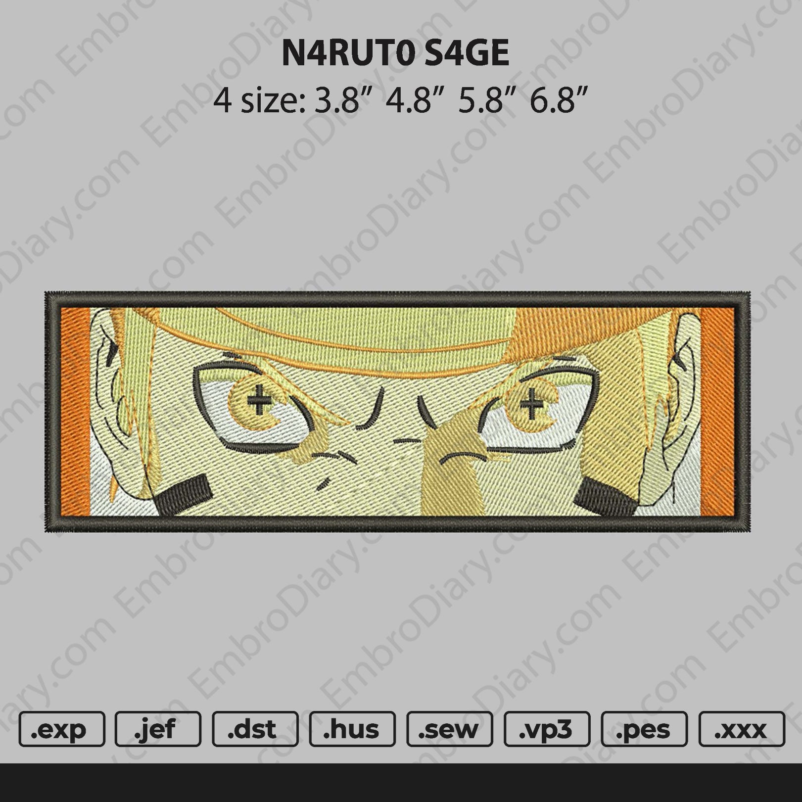 Naruto Rectangle Sage Embroidery – embrostudio