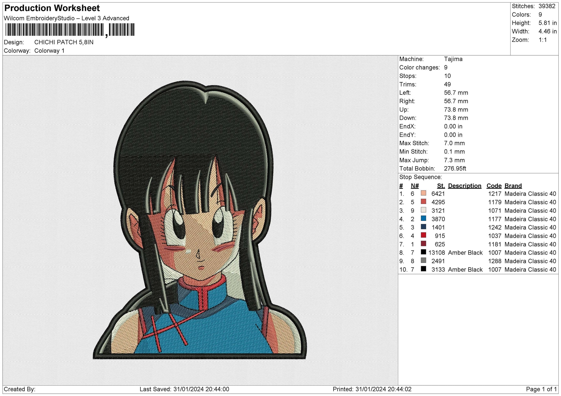 CHICHI PATCH Embroidery File 6 size – embrostudio