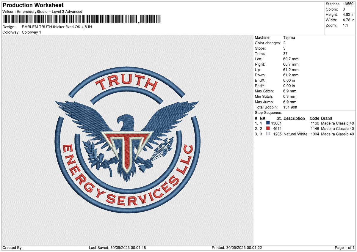 EMBLEM TRUTH Embroidery – embrostudio