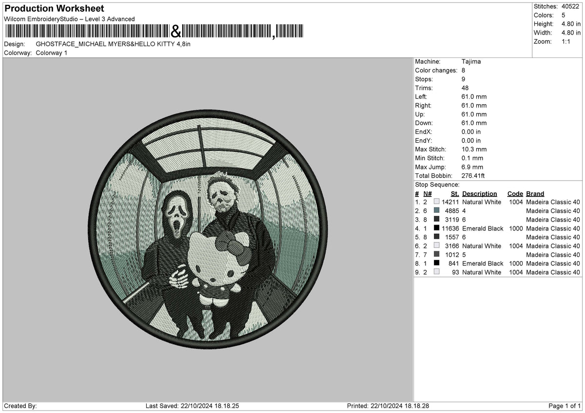 Ghostcircle 01 Embroidery File 6 sizes – embrostudio