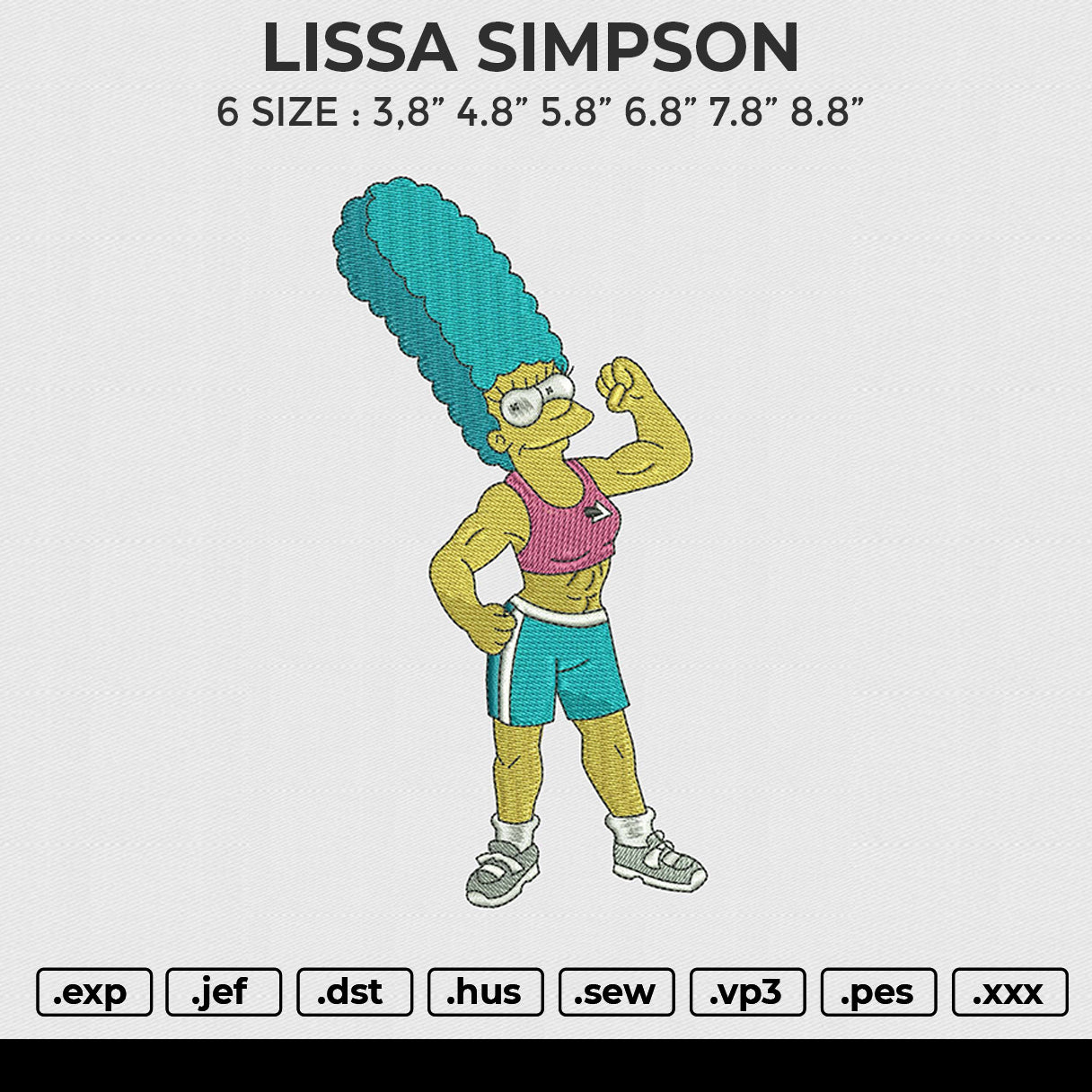 LISSA SIMPSON Embroidery File 6 size – embrostudio