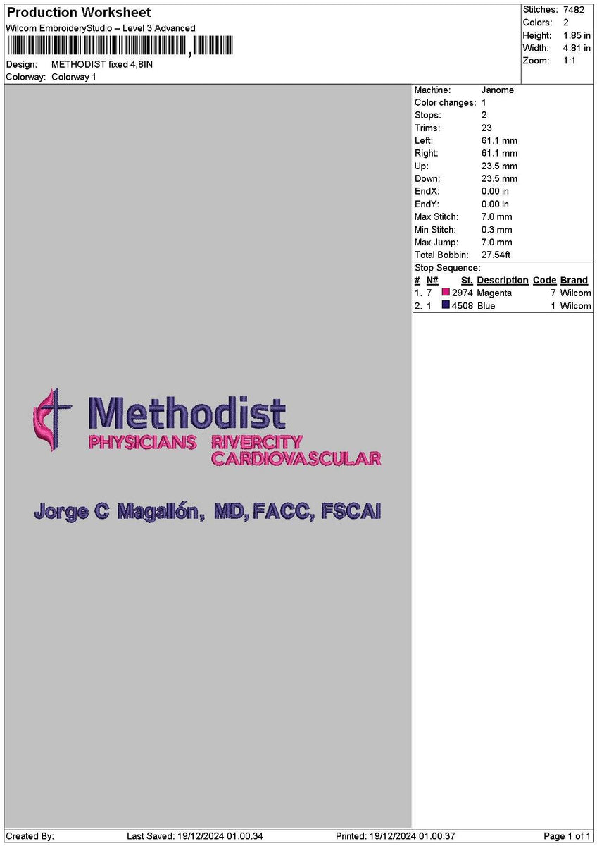 Methodisttext 01 Embroidery File 6 sizes – embrostudio
