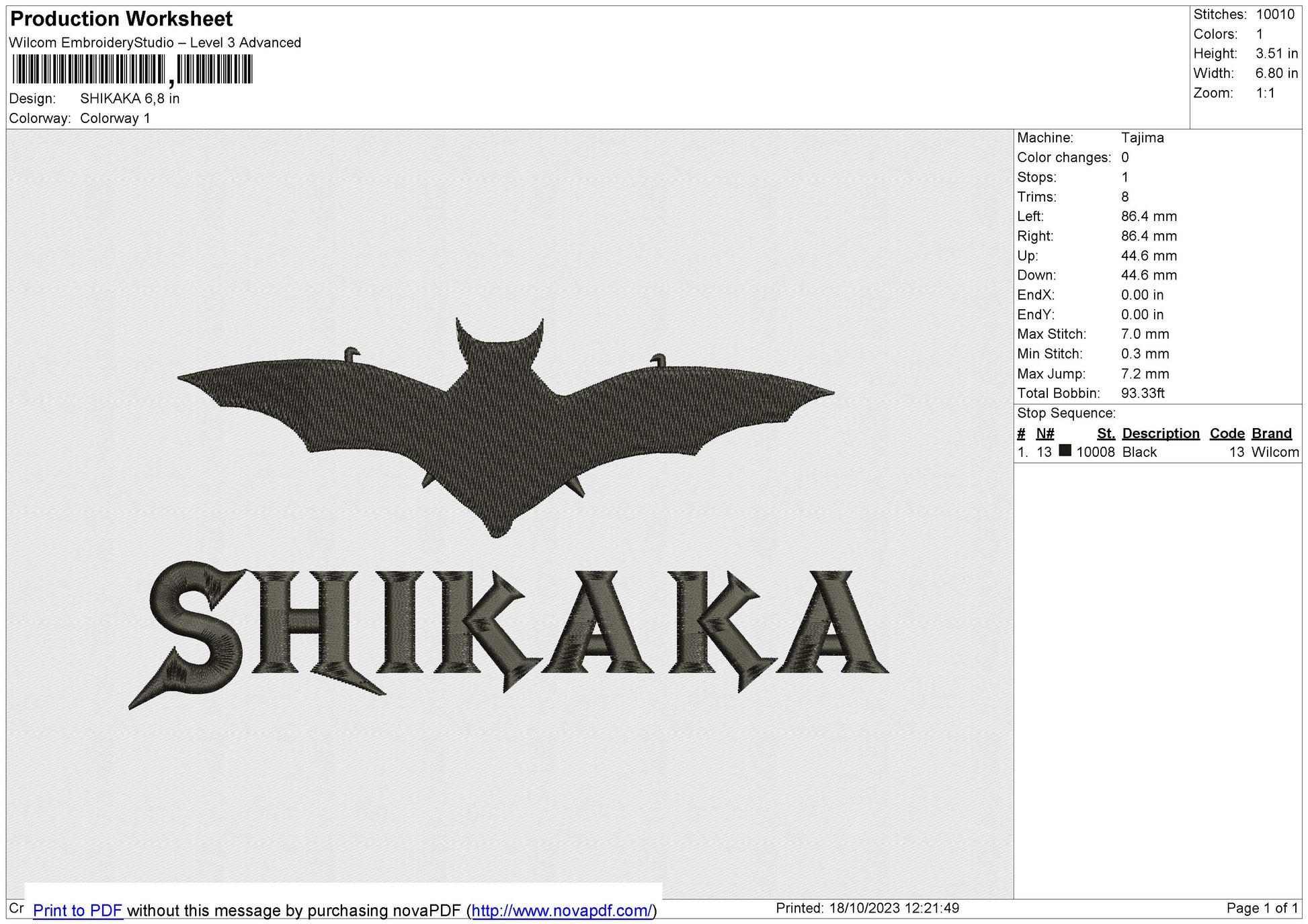 SHIKAKA Embroidery File 6 size – embrostudio