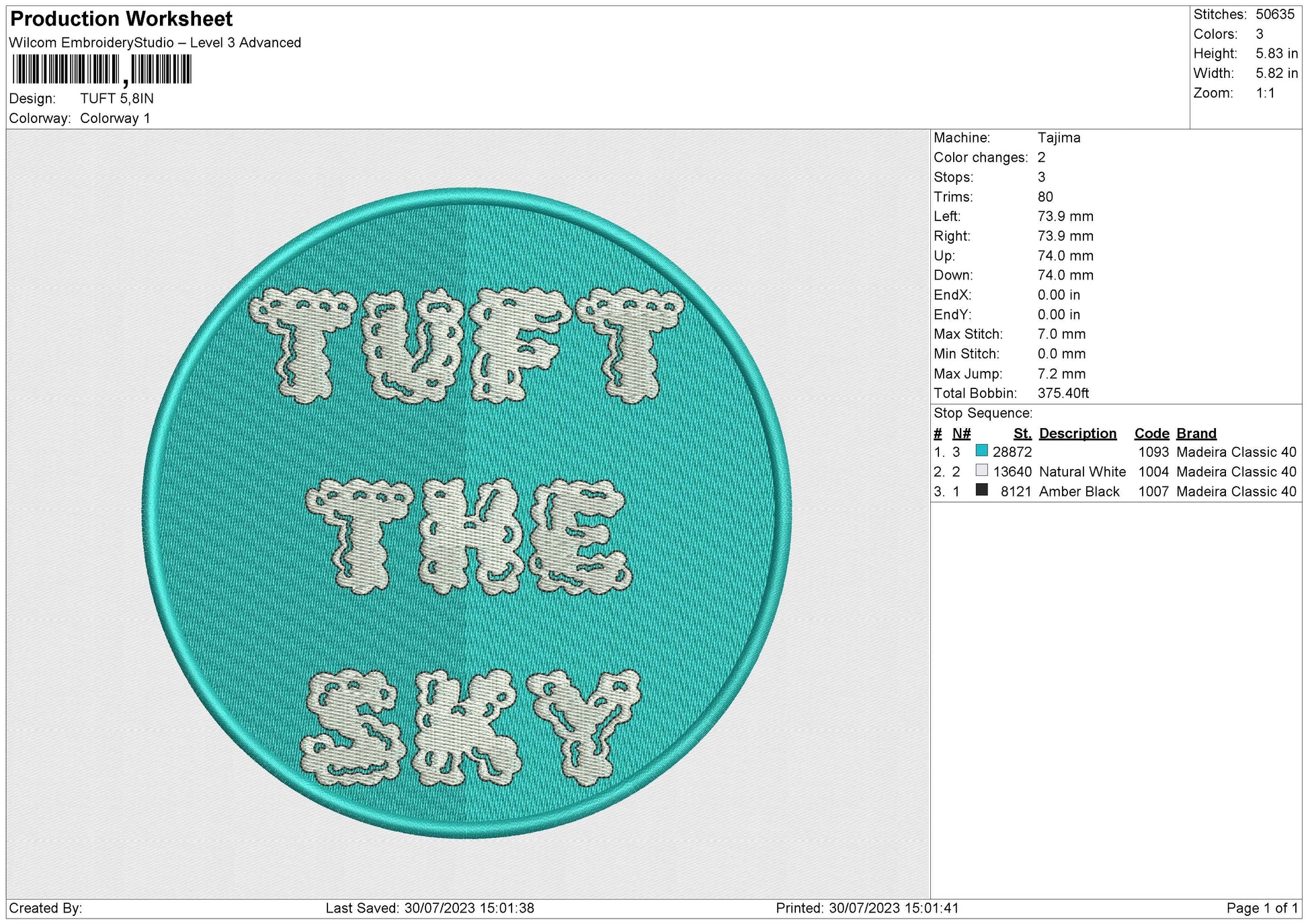 TUFT Embroidery File 6 size – embrostudio
