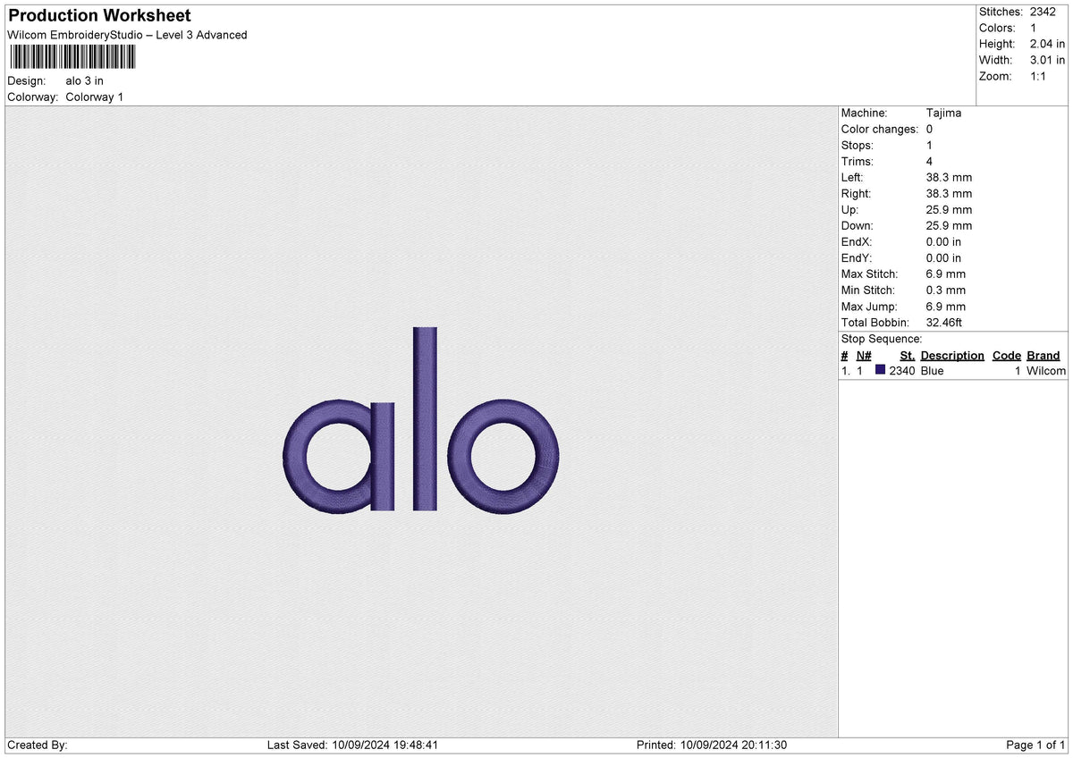 Alo 2 Embroidery File 6 size – embrostudio