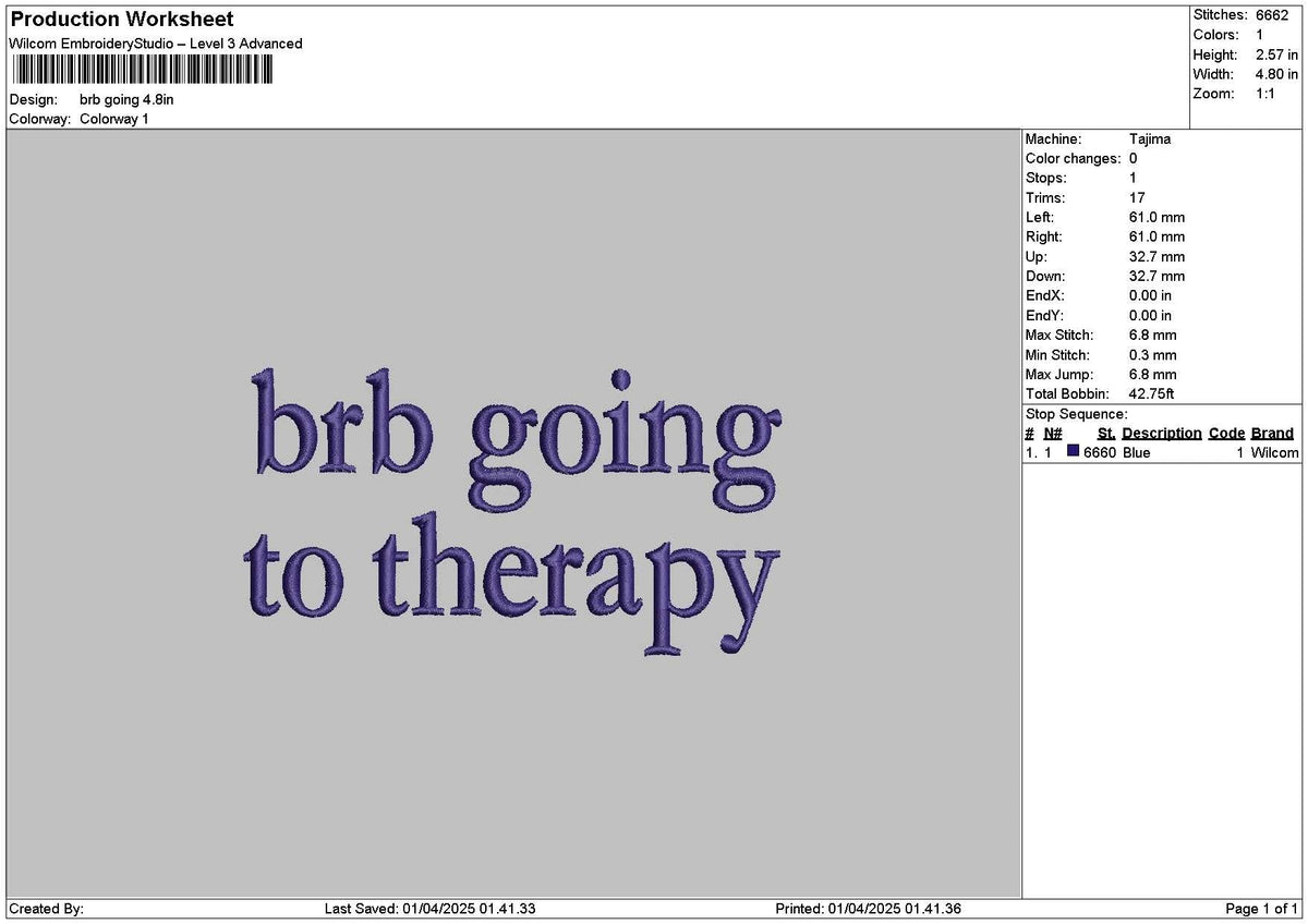 Brbtext 01 Embroidery File 6 sizes – embrostudio