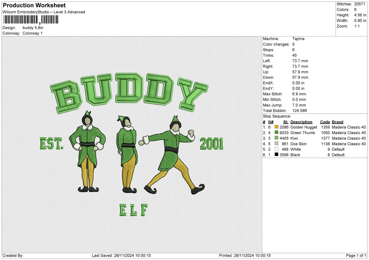 Buddy Embroidery File 6 size – embrostudio