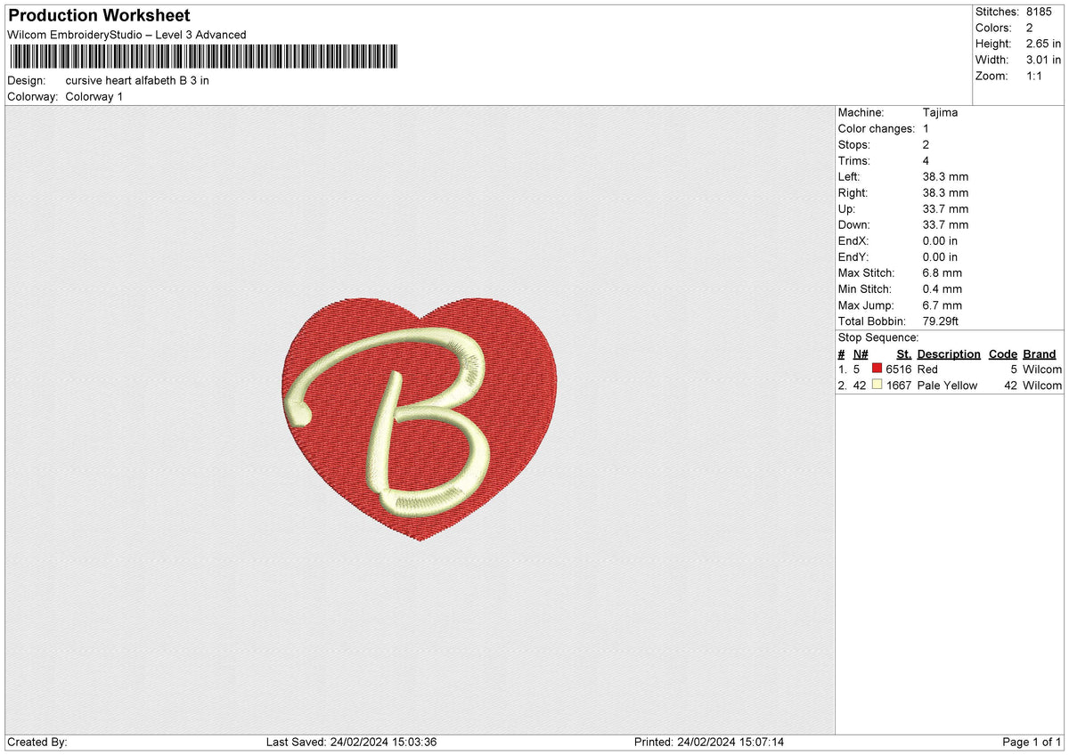 Cursive heart alfabeth A-Z Embroidery File 6 sizes – embrostudio