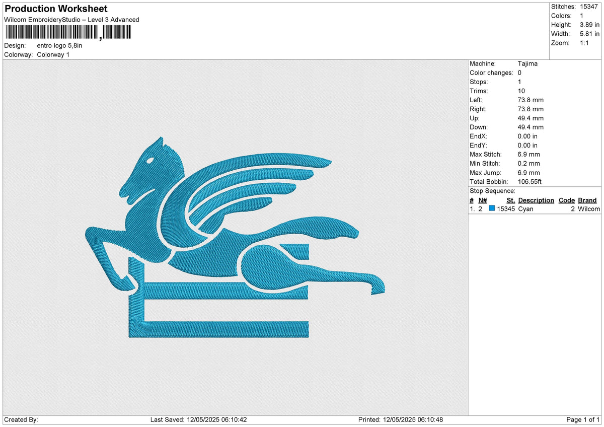 Entro logo Embroidery File 6 size – embrostudio