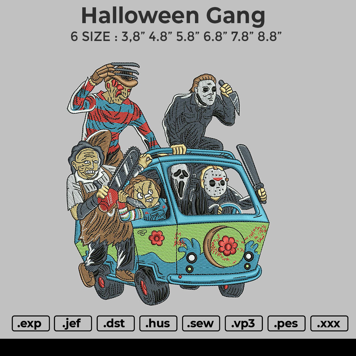 Halloween Gang Embroidery – embrostudio