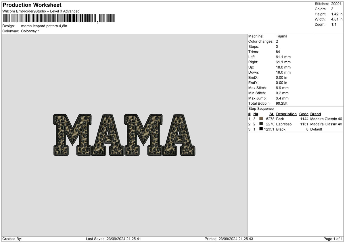 Mama Leopard 01 Embroidery File 6 sizes – embrostudio