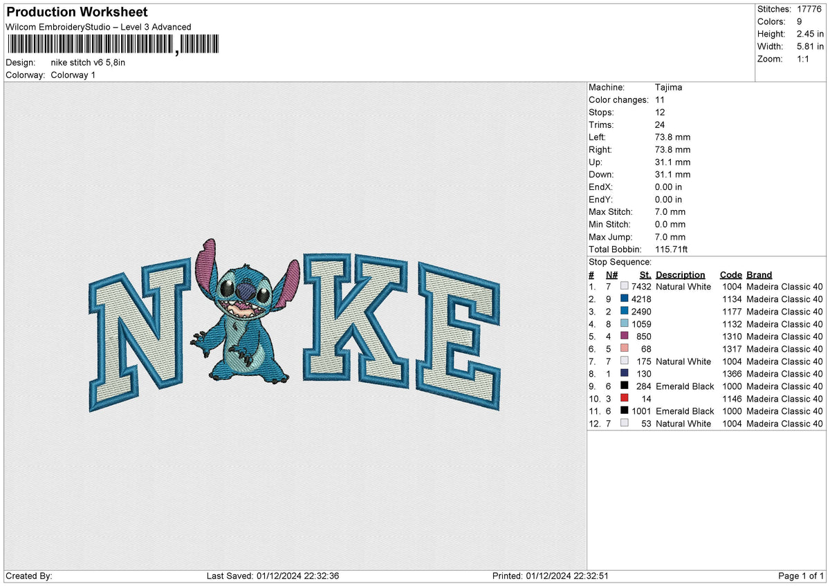 Nike stitch v6 Embroidery File 6 size – embrostudio