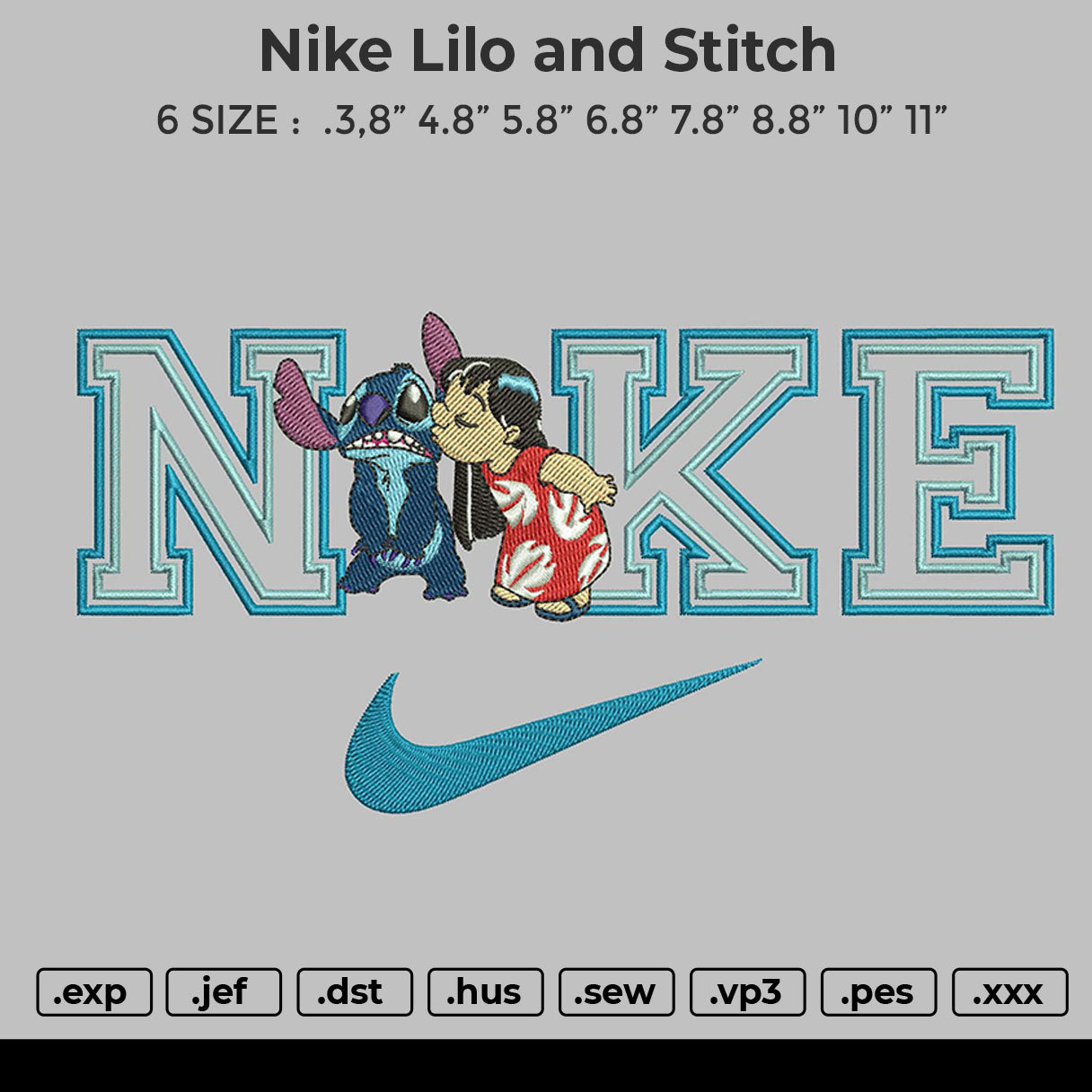 Nike Lilo And Stitch Embroidery – embrostudio