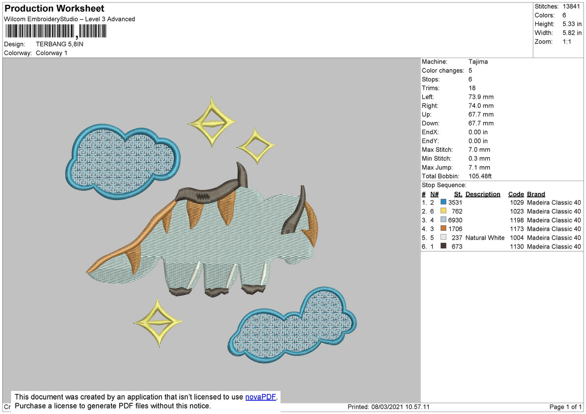 appa moon star embroidery – embrostudio
