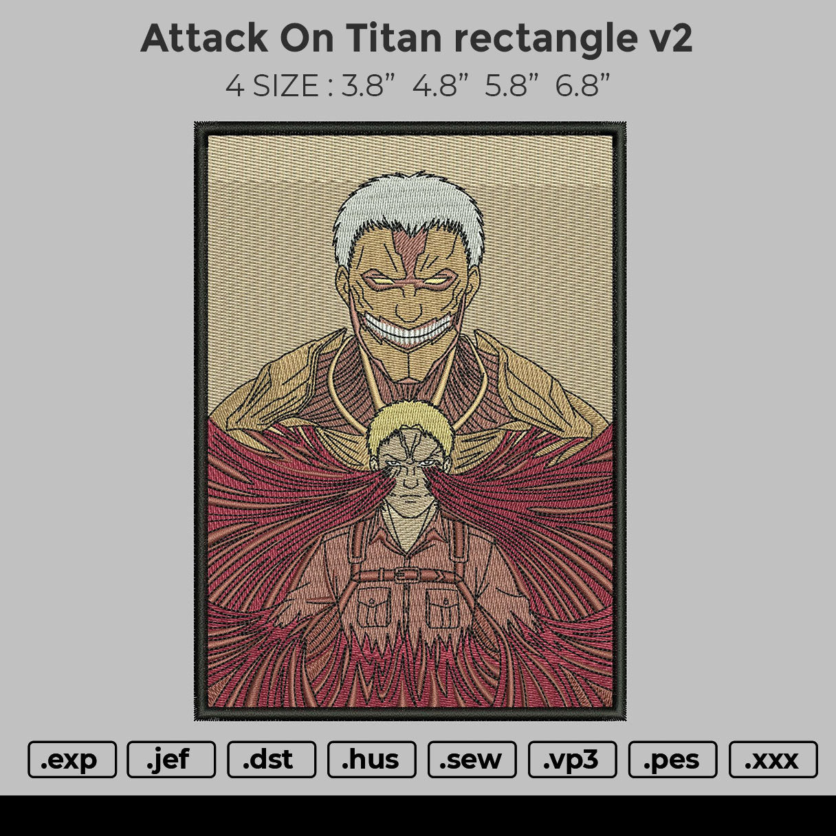 Attack on titan rectangle v2 – embrostudio