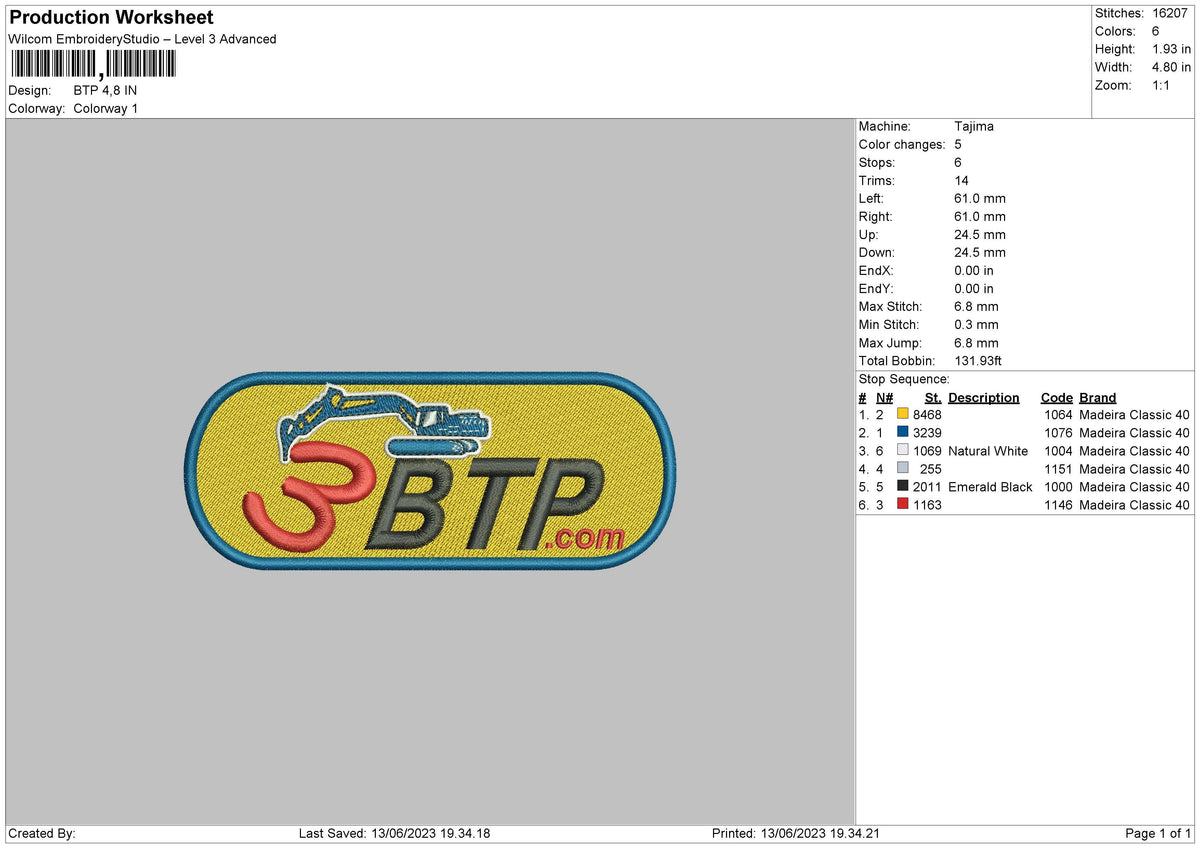 Btp Embroiery File 6 sizes – embrostudio