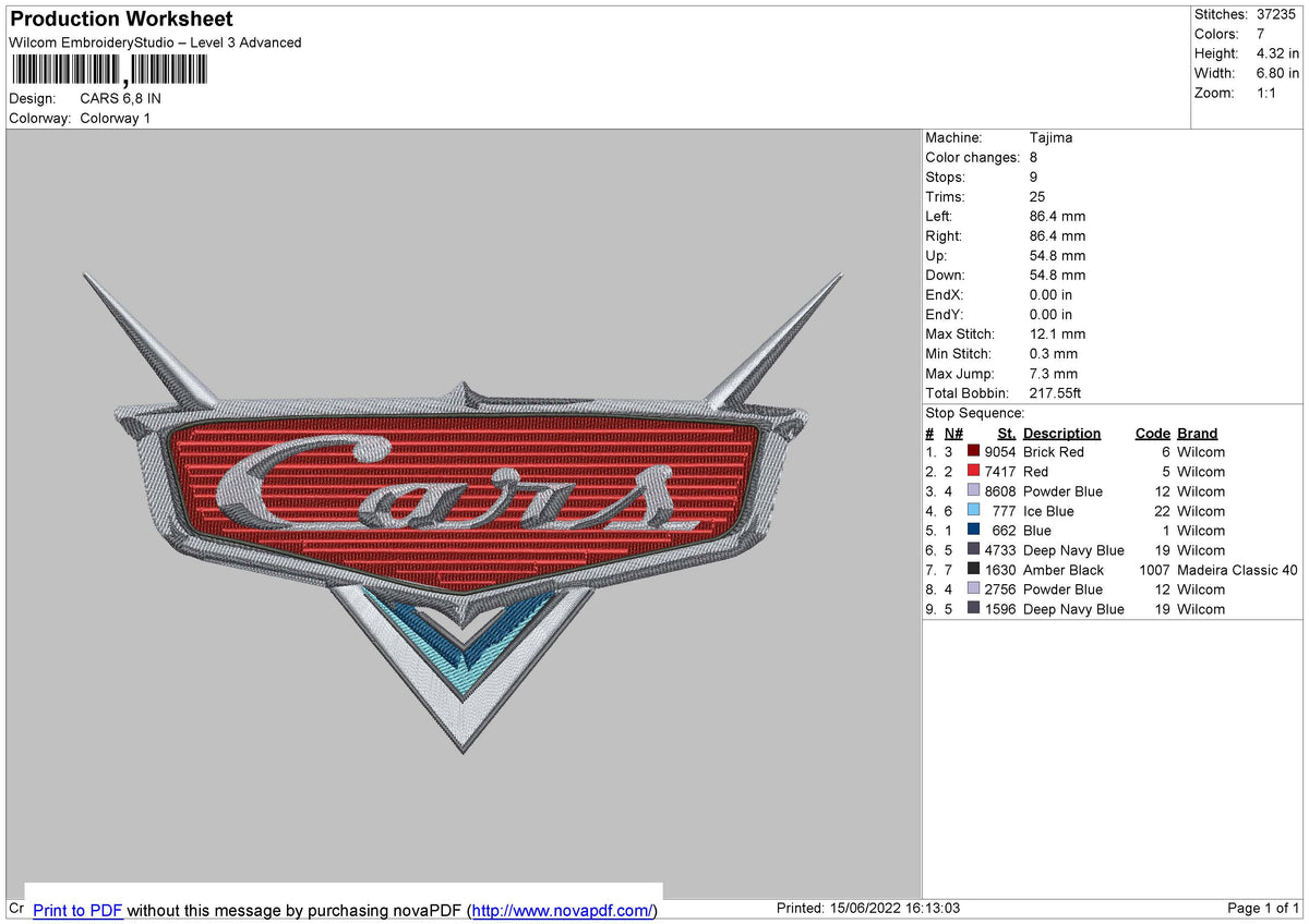 Cars Embroidery – embrostudio