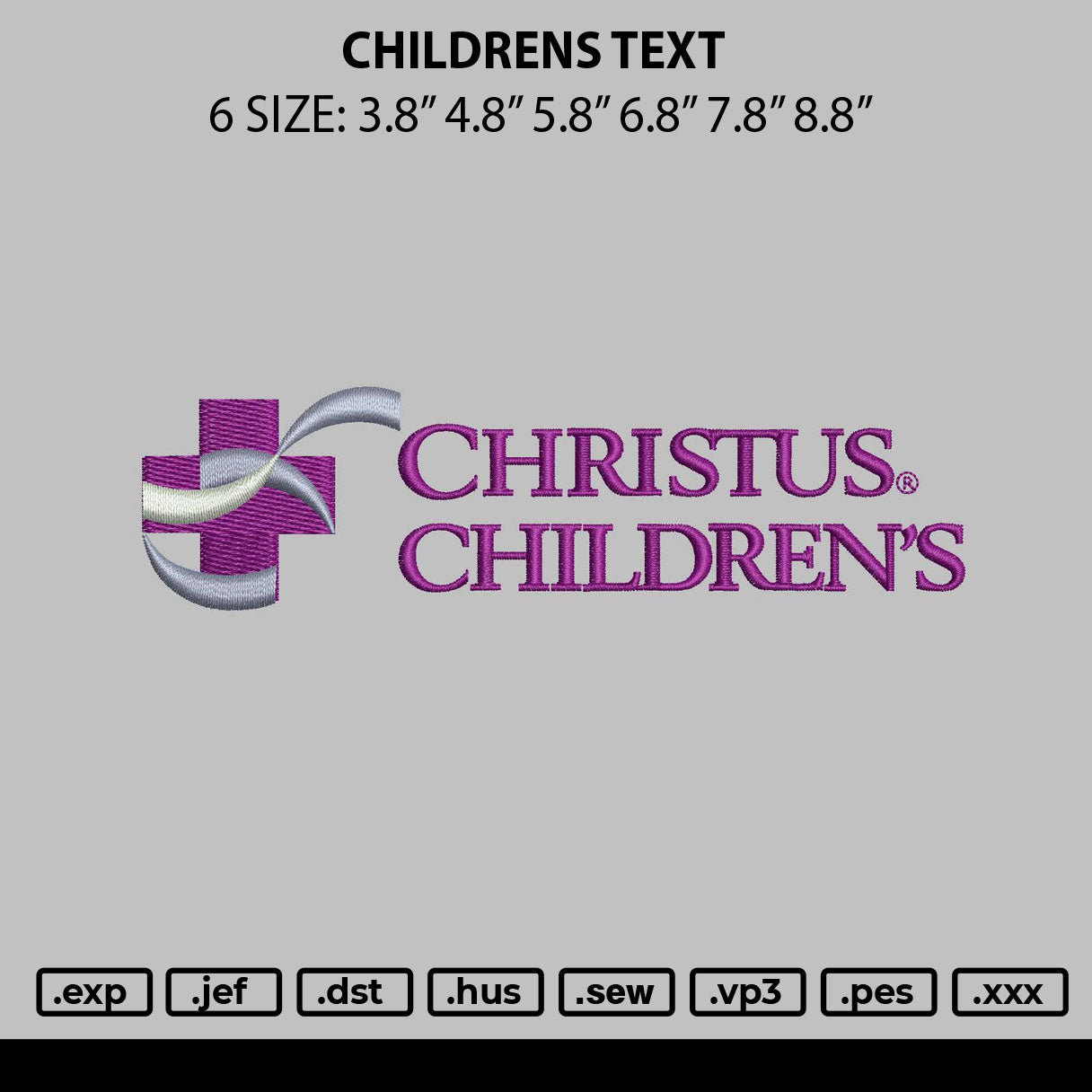 Childrens Text Embroidery File 6 sizes – embrostudio