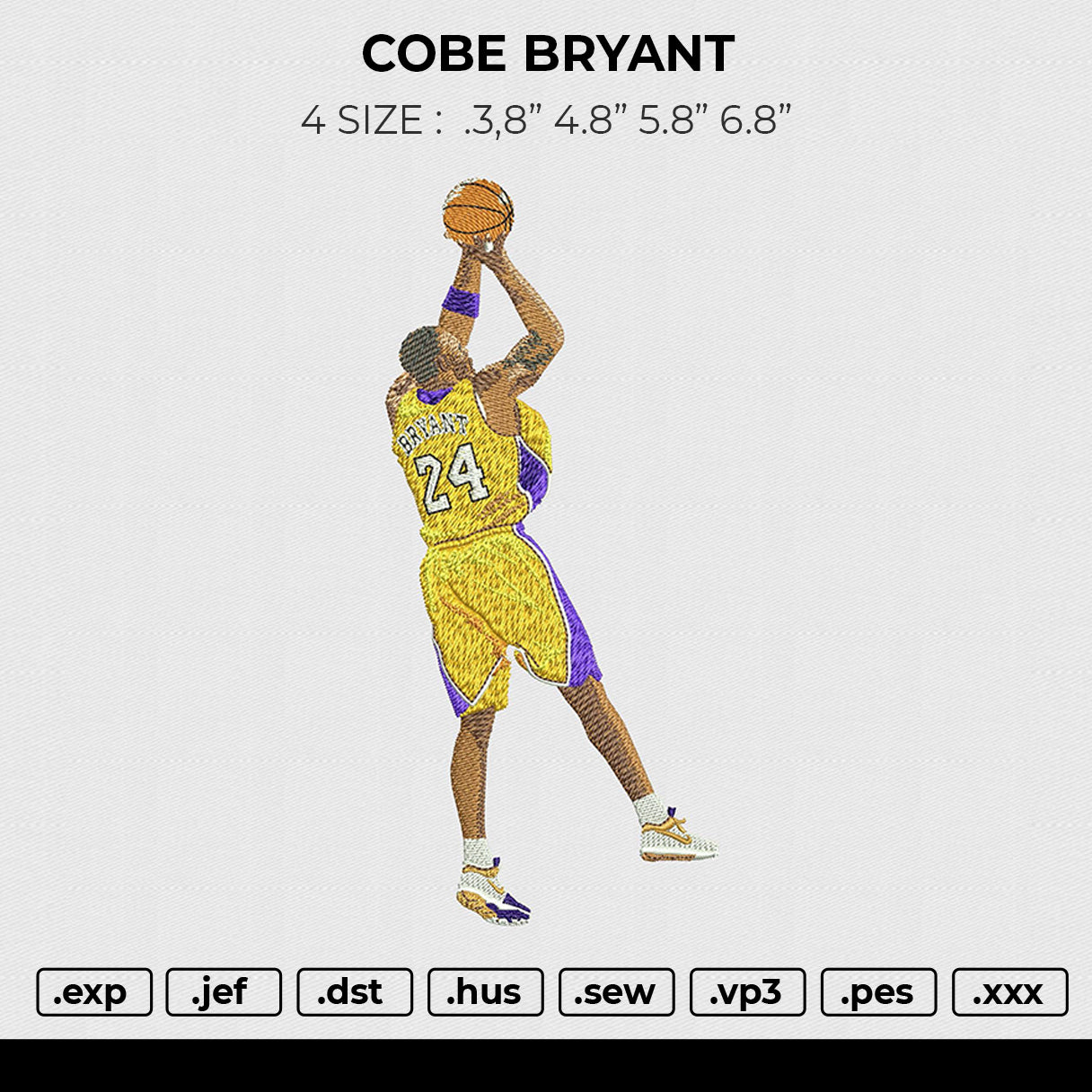 COBE BRYANT Embroidery – embrostudio
